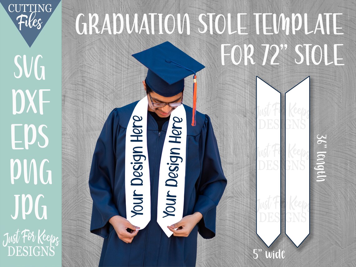 Graduation Stole Template, Stole Template, DIY Graduation Stole ...