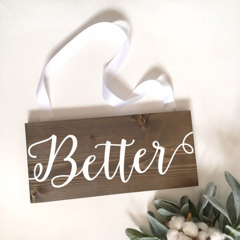 Better Together Signs Rustic Chair Signs Wood Wedding | Etsy