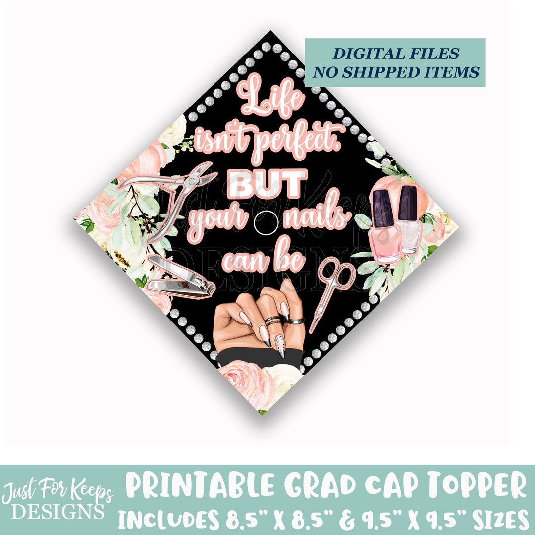 Printable Grad Cap Topper, DIY Graduation Cap Topper, Life Isn't ...
