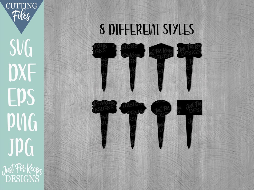 Garden Stake SVG, Label Svg, Cupcake Topper Svg, Food Label Cut Files ...