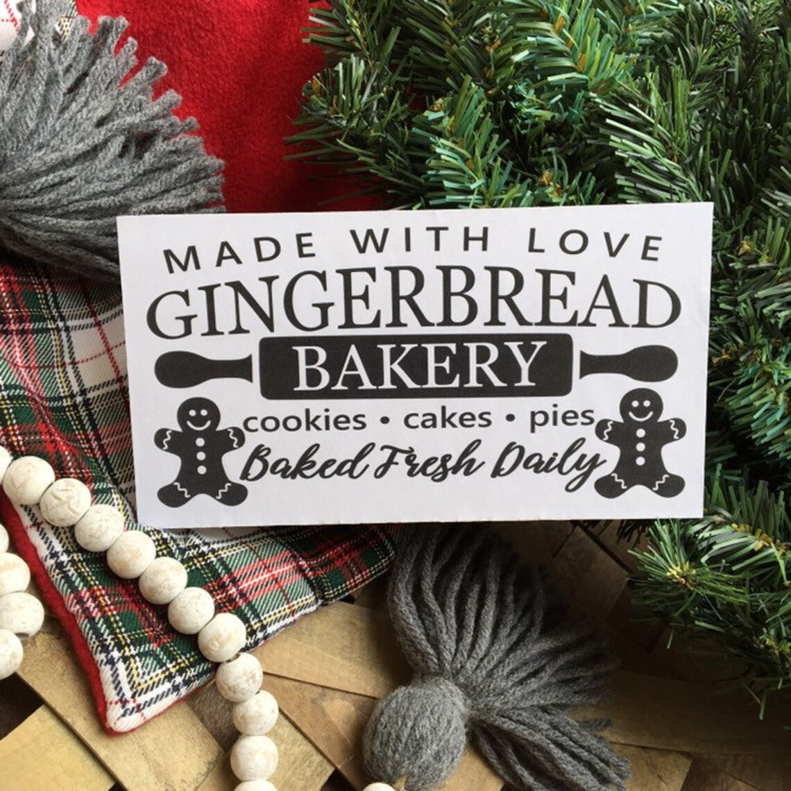 Gingerbread Bakery Sign Gingerbread Sign Winter Decor Sign | Etsy