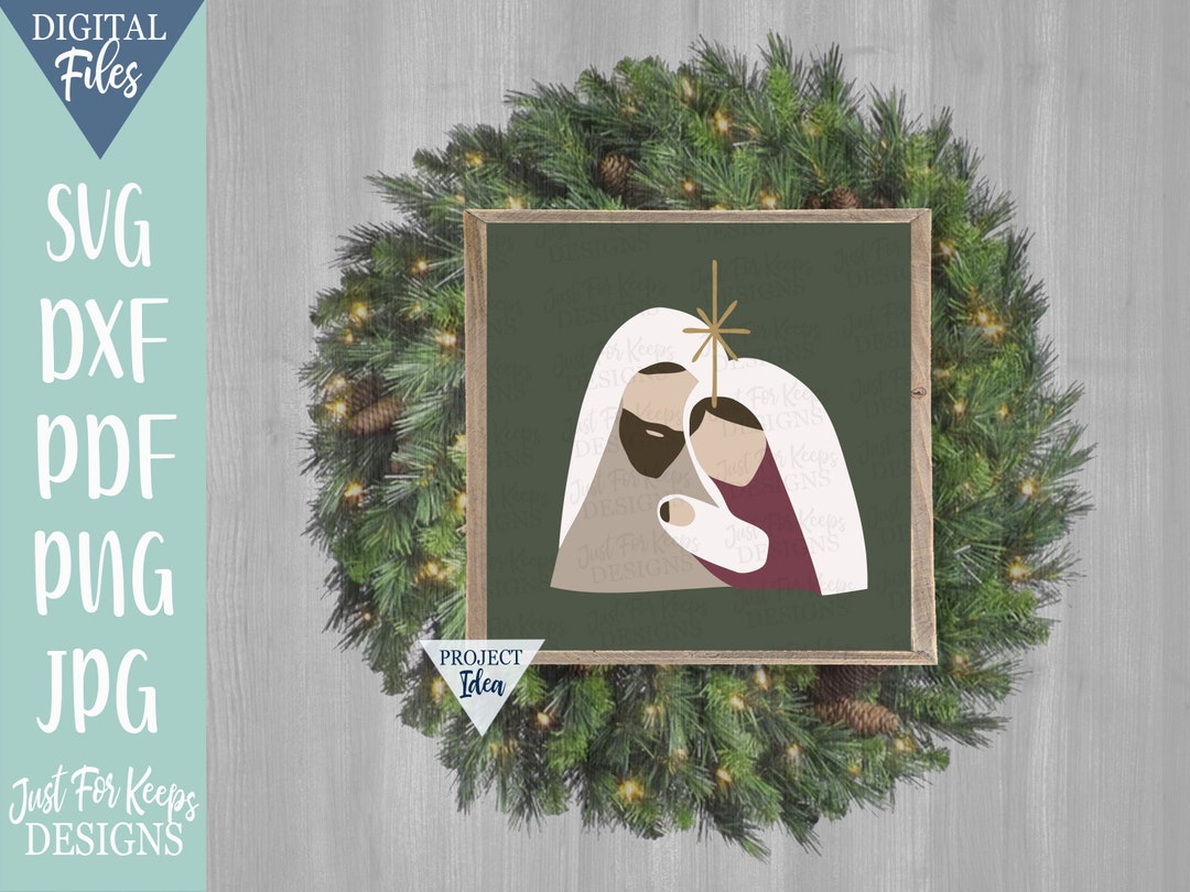 Holy Family SVG, Nativity PNG, Nativity Christmas Svg, Baby Jesus SVG ...