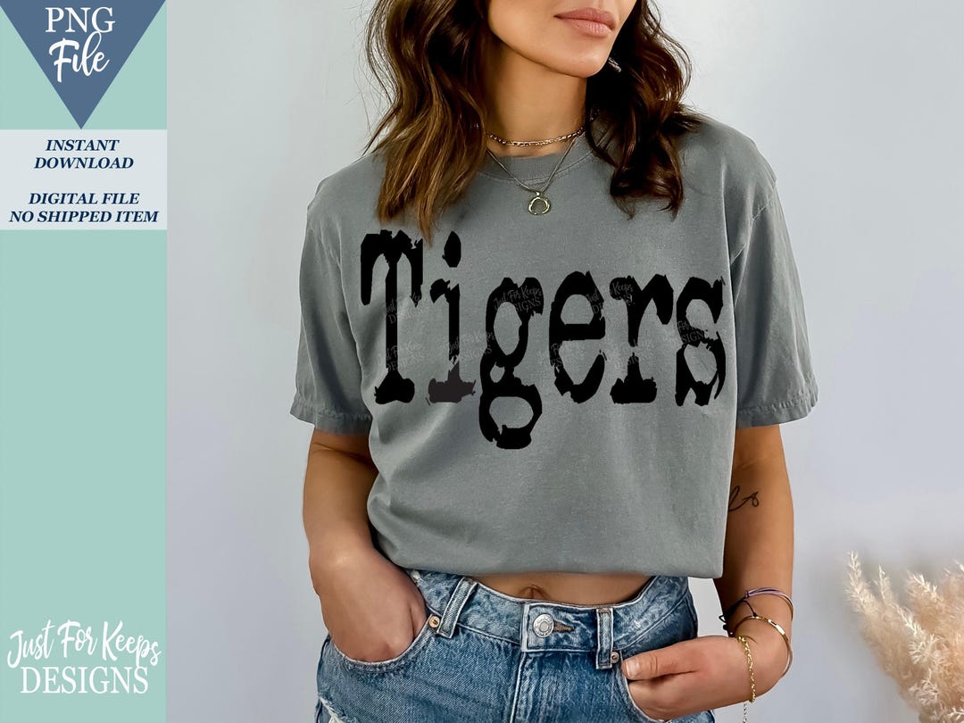 Tigers Mascot Typography Design: Vintage Font PNG (digital Download) - Etsy