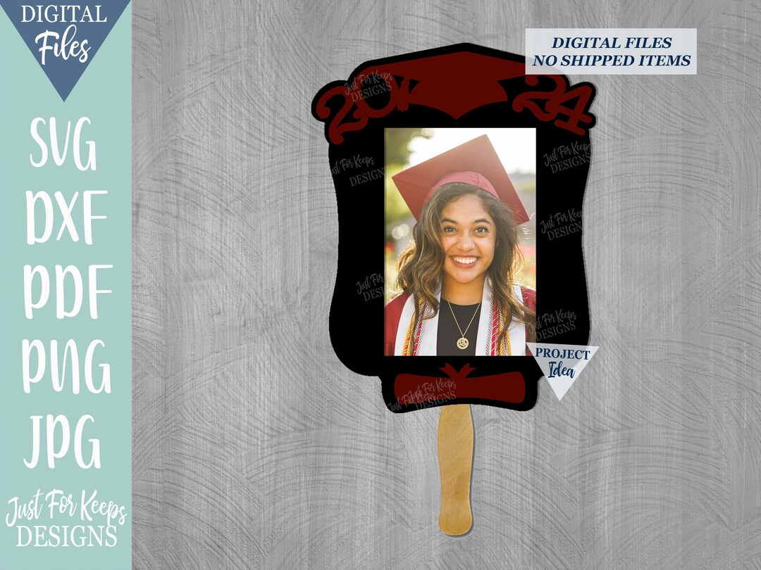 Graduation Fan SVG, Maroon Graduation Centerpiece SVG, DIY Graduation ...