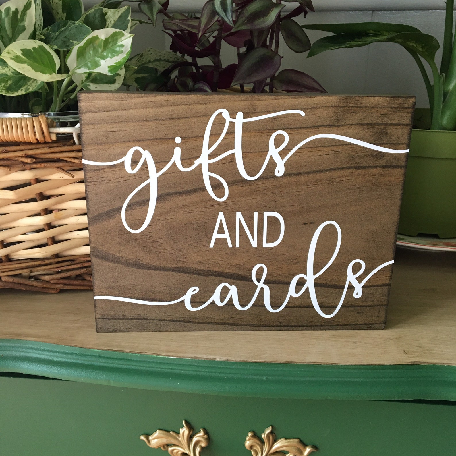 Gifts & Cards Sign Rustic Wood Sign Rustic Wedding Sign - Etsy