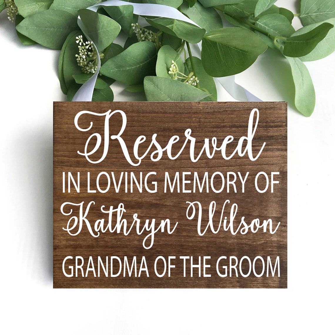 Personalized Reserved in Loving Memory Of Reserved Sign - Etsy