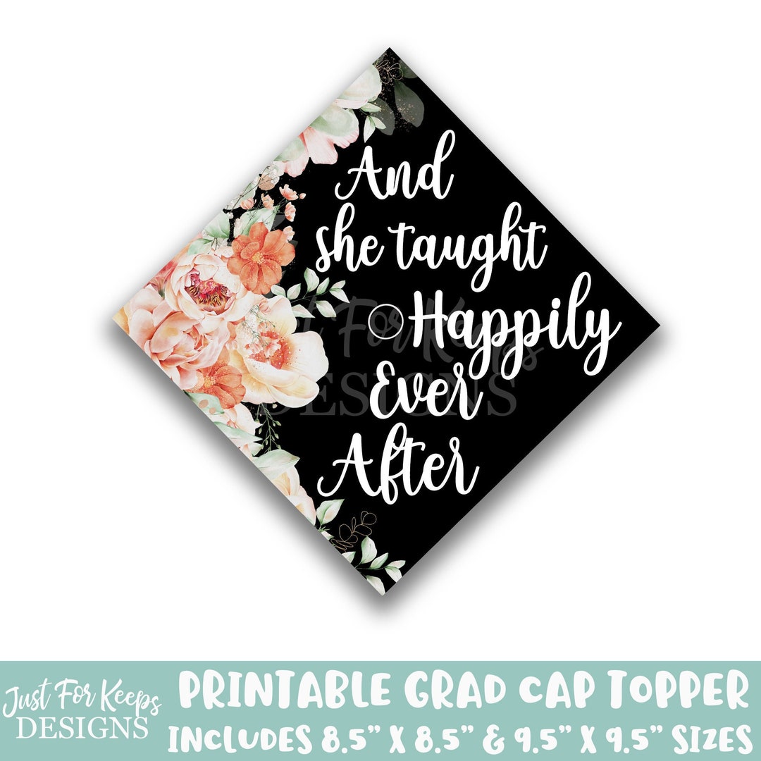 Printable Grad Cap Topper DIY Graduation Cap Topper and She - Etsy