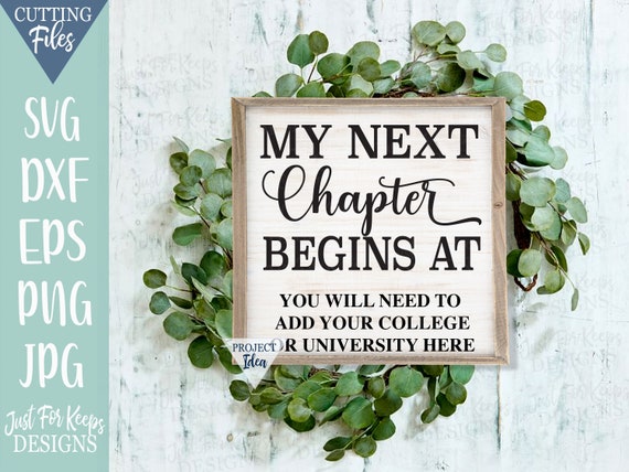 My Next Chapter Begins at SVG Graduation Party Decor Files - Etsy