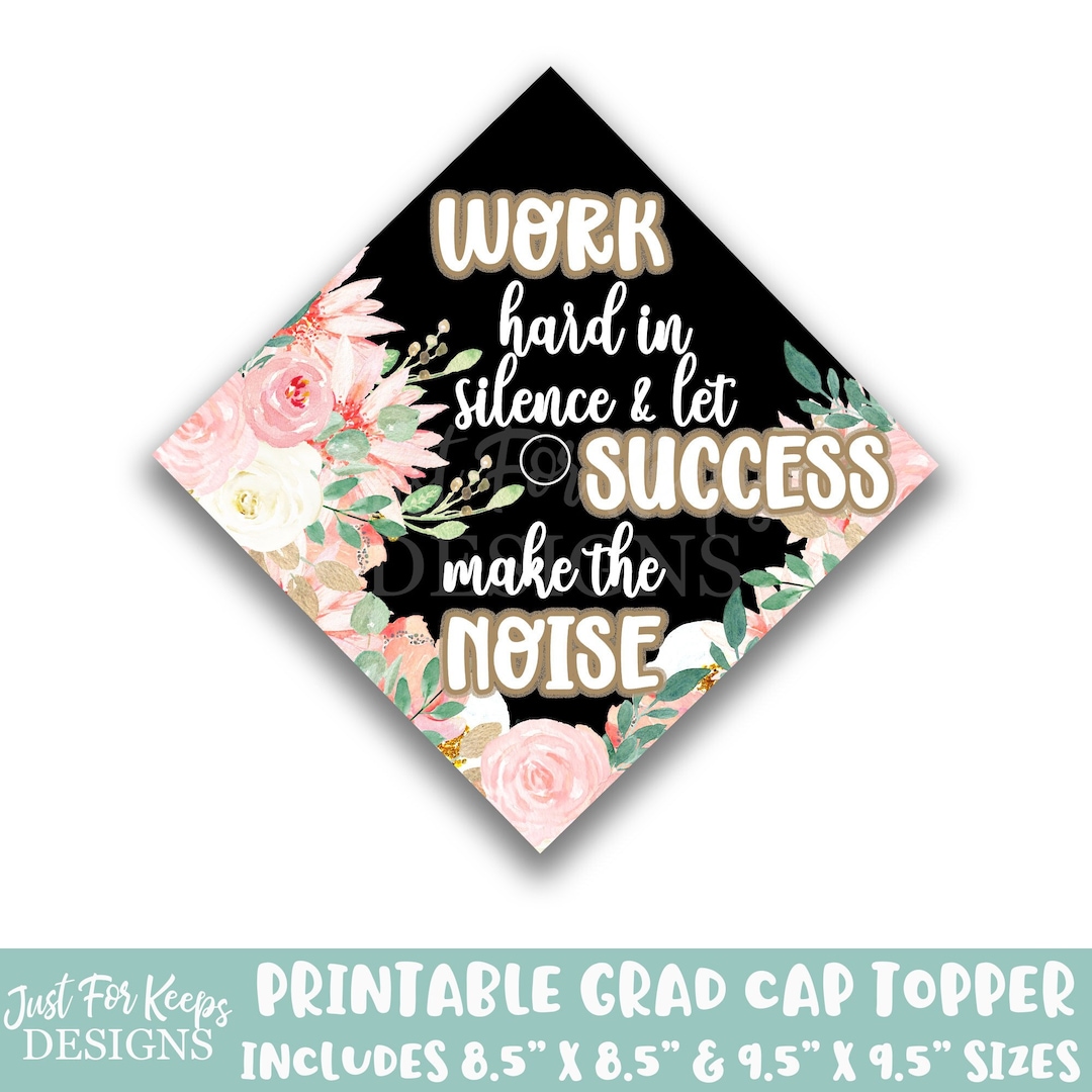 Printable Grad Cap Topper DIY Graduation Cap Topper Work - Etsy