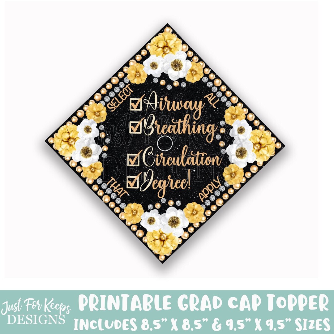 Printable Grad Cap Topper DIY Graduation Cap Topper Airway - Etsy