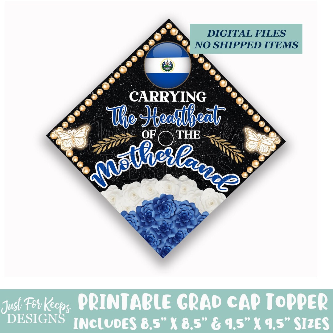 Printable Grad Cap Topper, DIY Graduation Cap Topper, Heartbeat of the ...