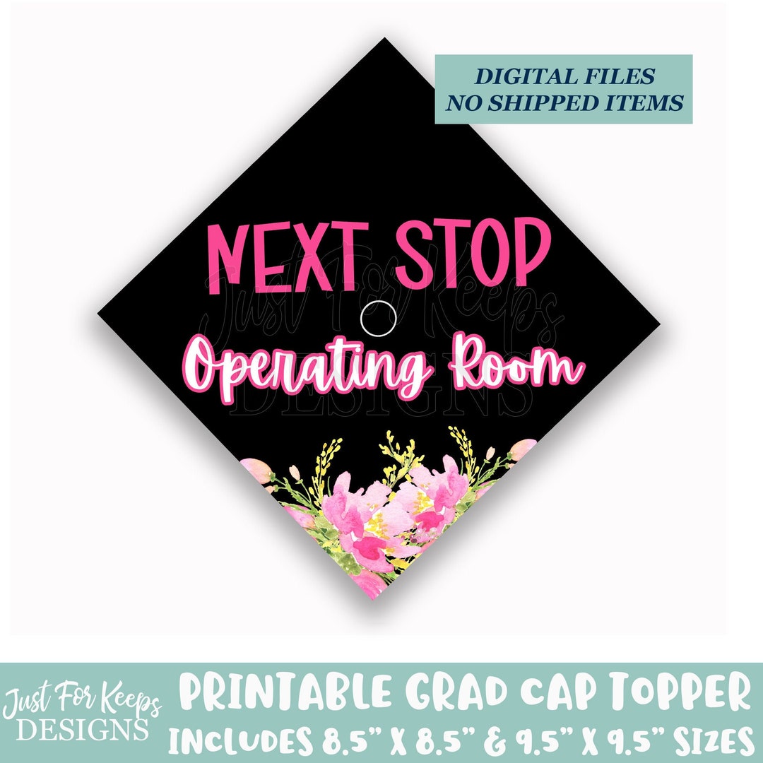 Printable Grad Cap Topper, DIY Graduation Cap Topper, Next Stop ...