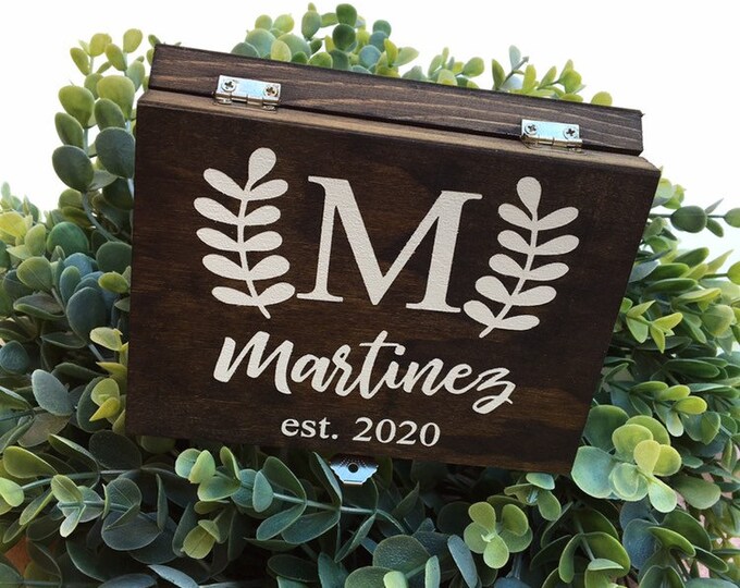 Wood Ring Bearer Box Personalized Wedding Ring Box Unique - Etsy