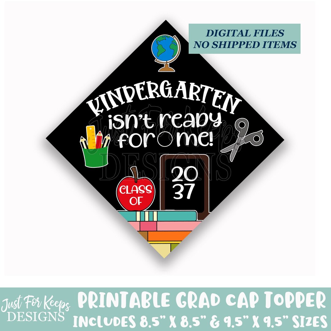 Printable Grad Cap Topper, DIY Graduation Cap Topper, Pre-k Grad ...