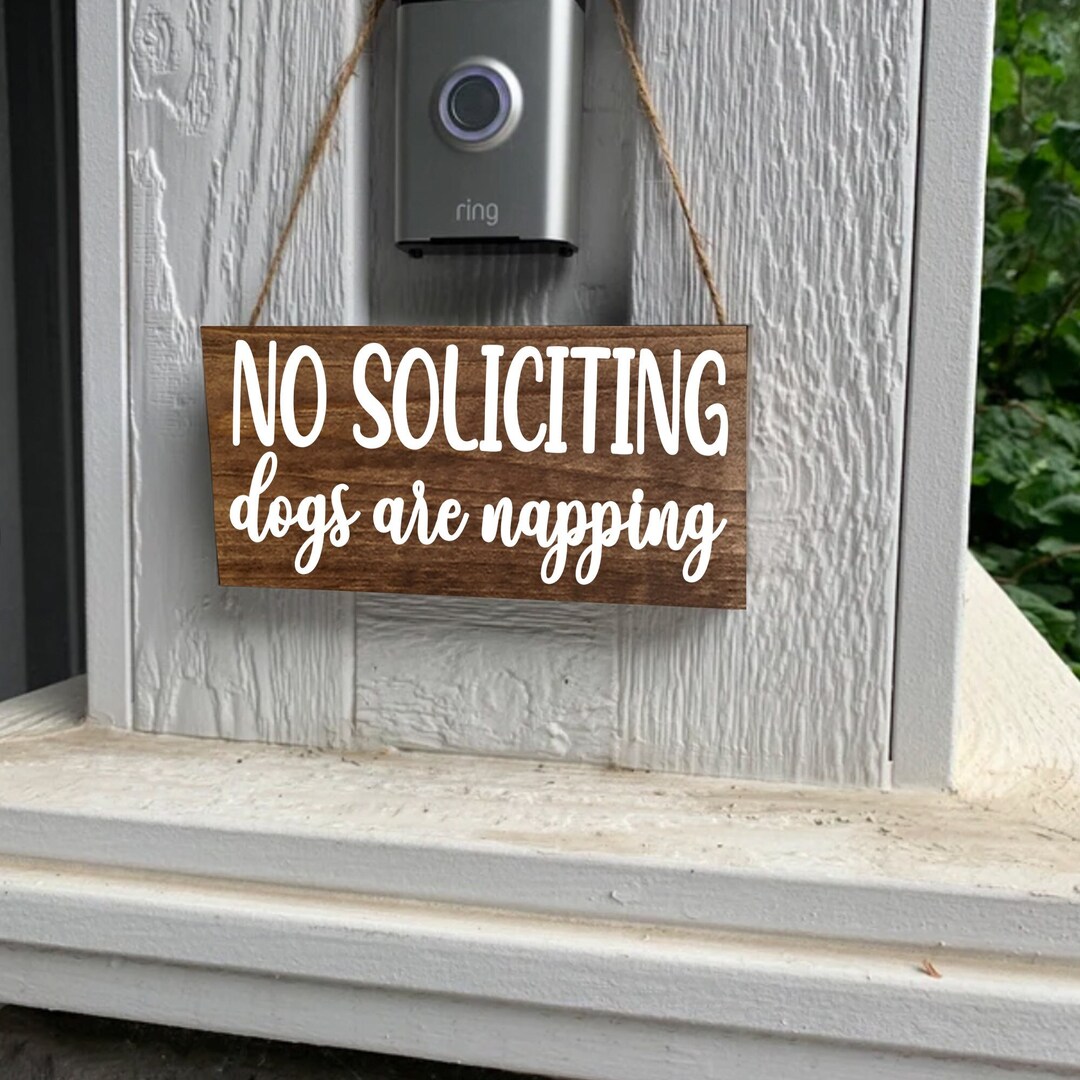 No Soliciting Sign, No Soliciting Dog Sign, Wreath Sign, No Soliciting ...