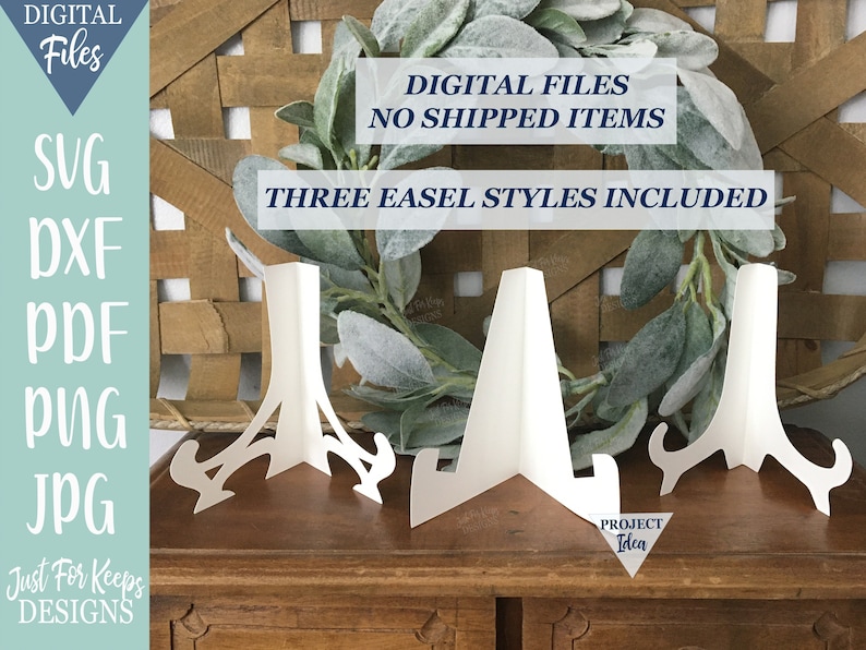 Easel SVG Template: 3 DIY Card Stock Display Styles (digital Files) - Etsy