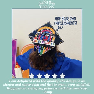Printable Grad Cap Topper, DIY Graduation Cap Topper, Pre-k Grad ...