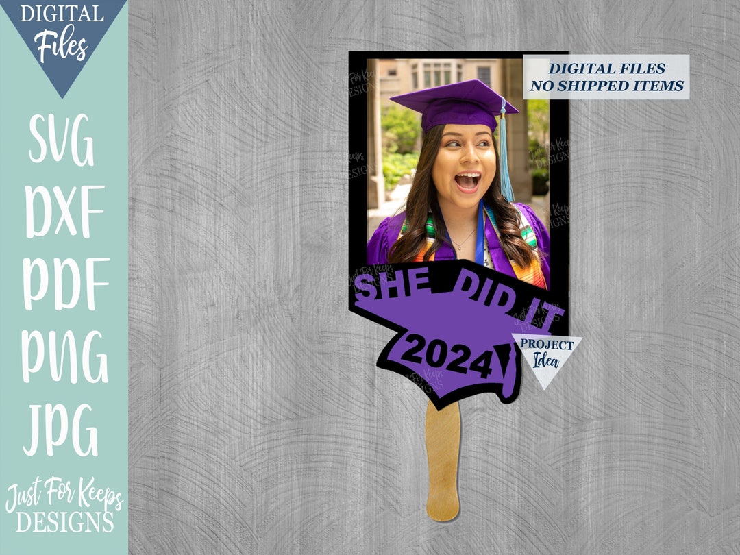 Graduation Fan SVG, Graduation Centerpiece SVG, DIY Graduation Photo ...