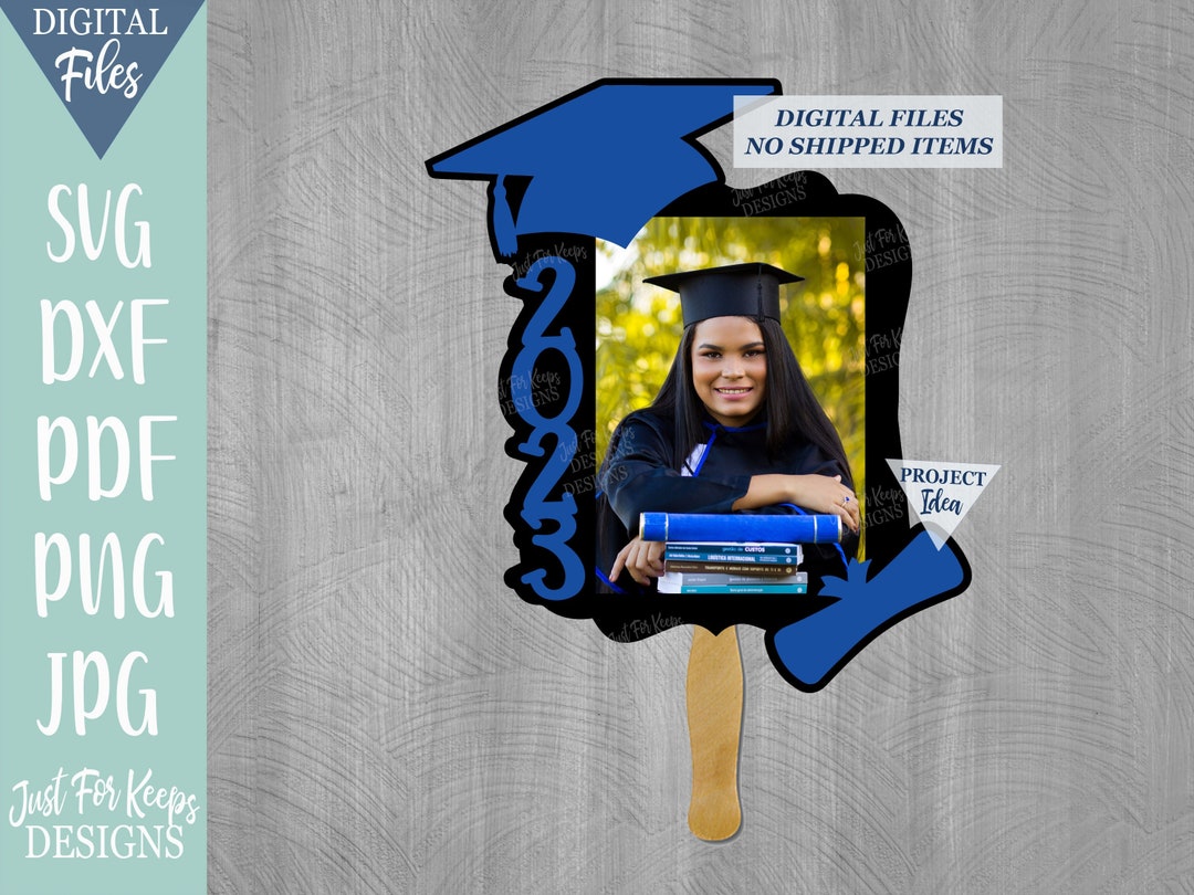 Graduation Fan SVG, Graduation Centerpiece SVG, DIY Graduation Photo ...