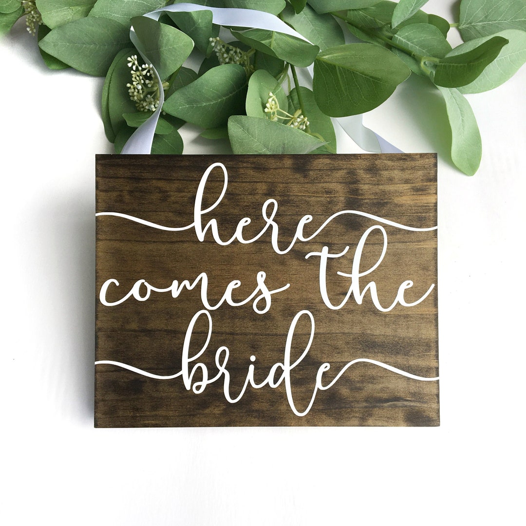 Ring Bearer Wedding Sign, Here Comes the Bride Sign, Flower Girl ...