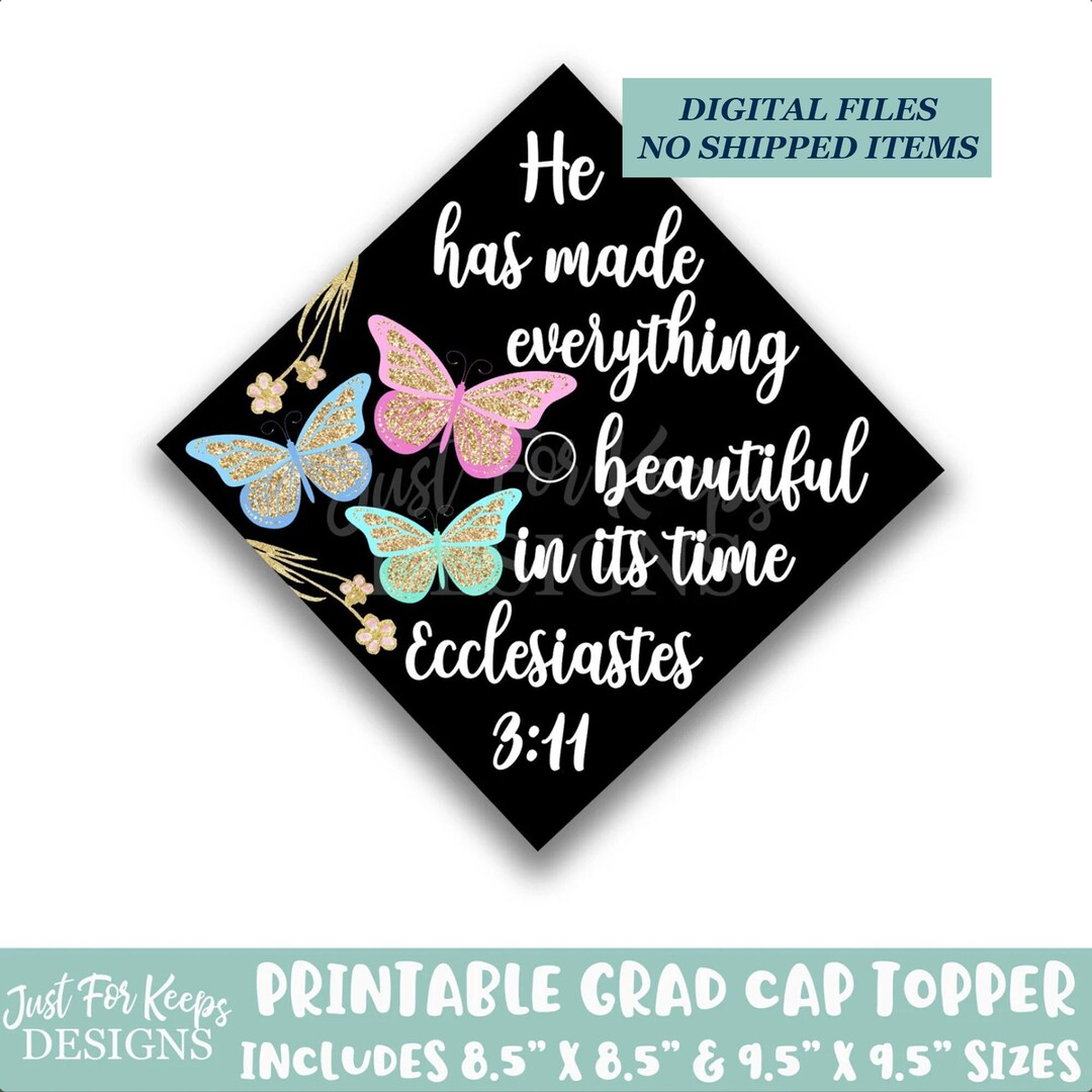 Printable Grad Cap Topper, DIY Graduation Cap Topper, He Has Made ...