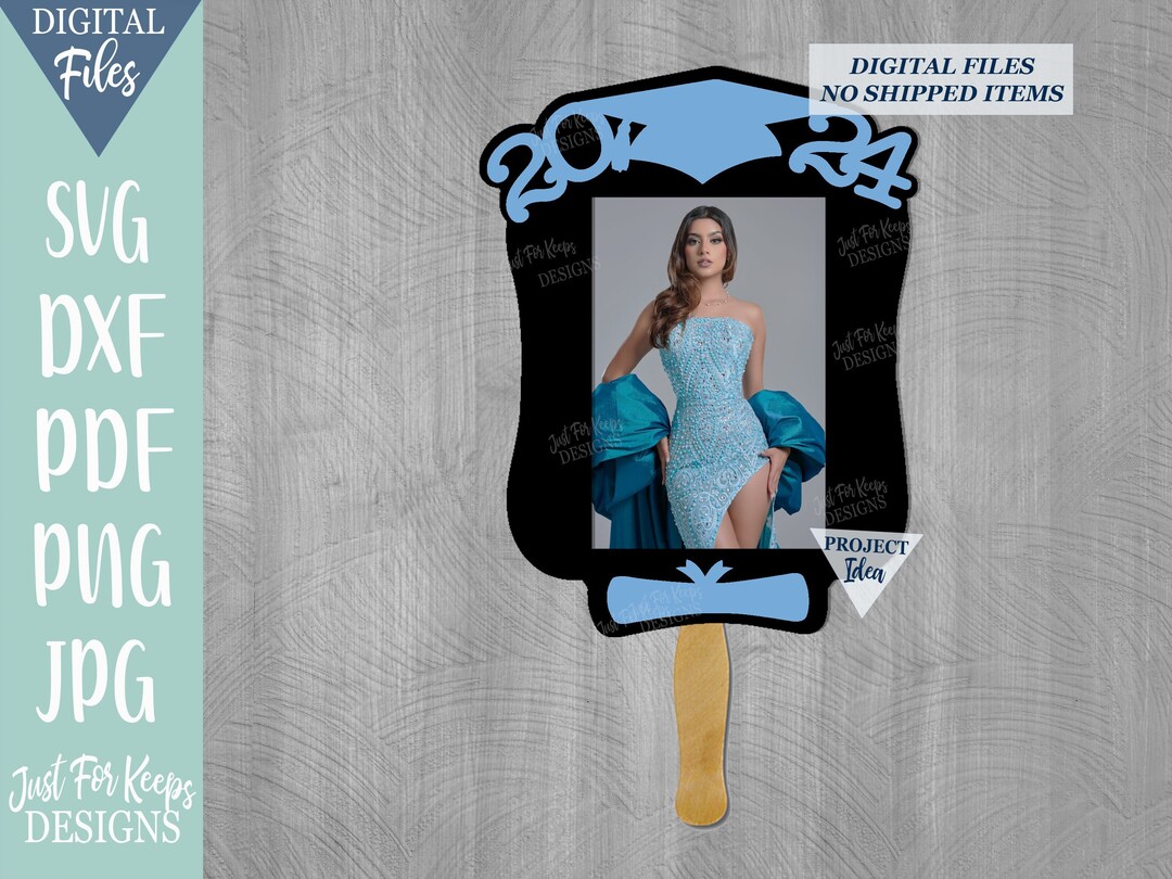 Graduation Fan SVG, Graduation Centerpiece SVG, DIY Graduation Photo ...