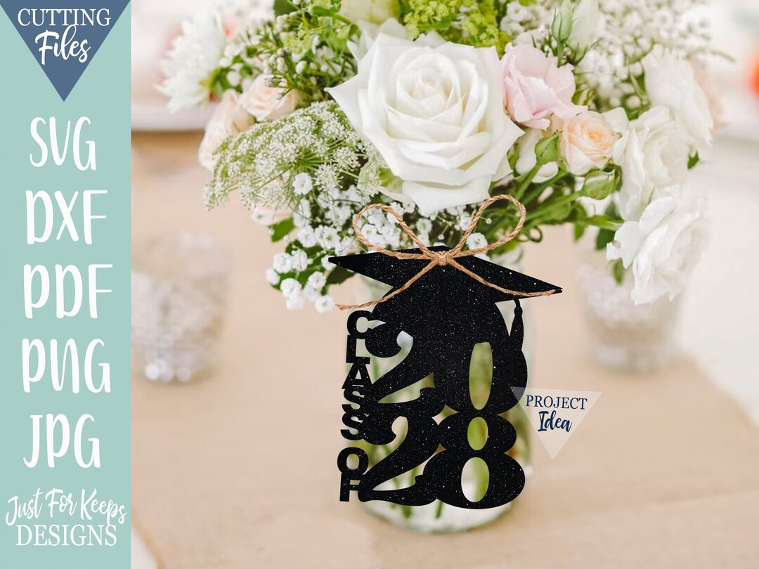 Class of 2028 Tag SVG, DIY Graduation Cupcake Topper, Graduation Decor ...