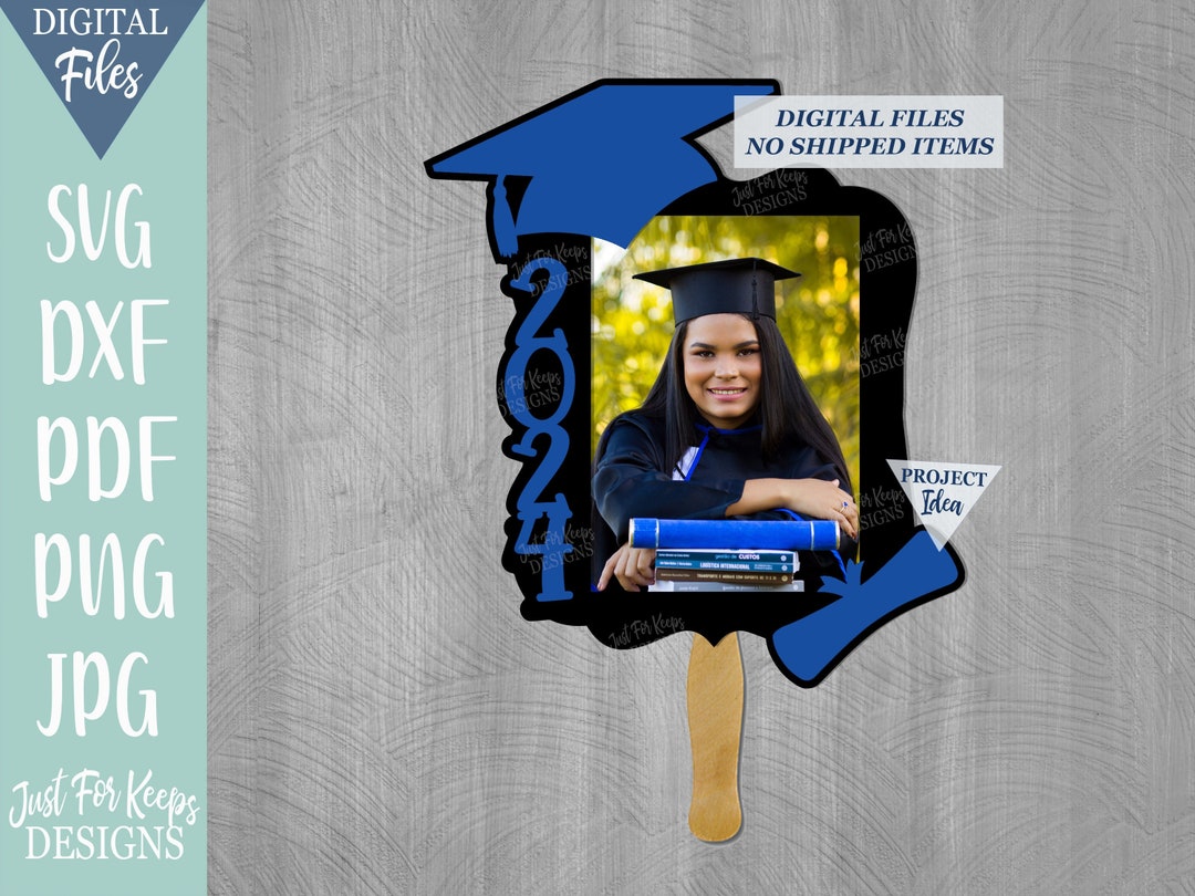 Graduation Fan SVG, Graduation Centerpiece SVG, DIY Graduation Photo ...