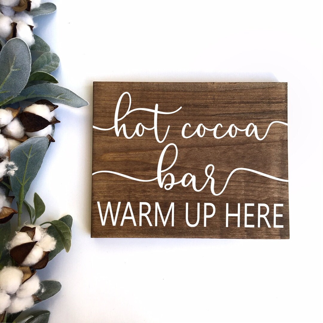 Rustic Hot Cocoa Bar Wood Sign: Winter Wedding Decor - Etsy