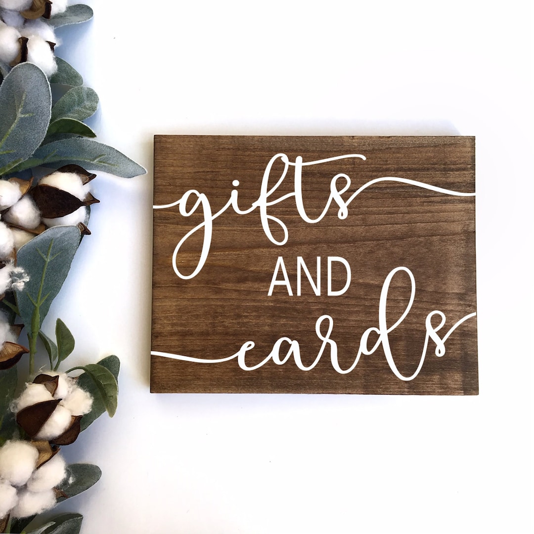 Rustic Gifts & Cards Wood Sign: Wedding Reception Decor - Etsy