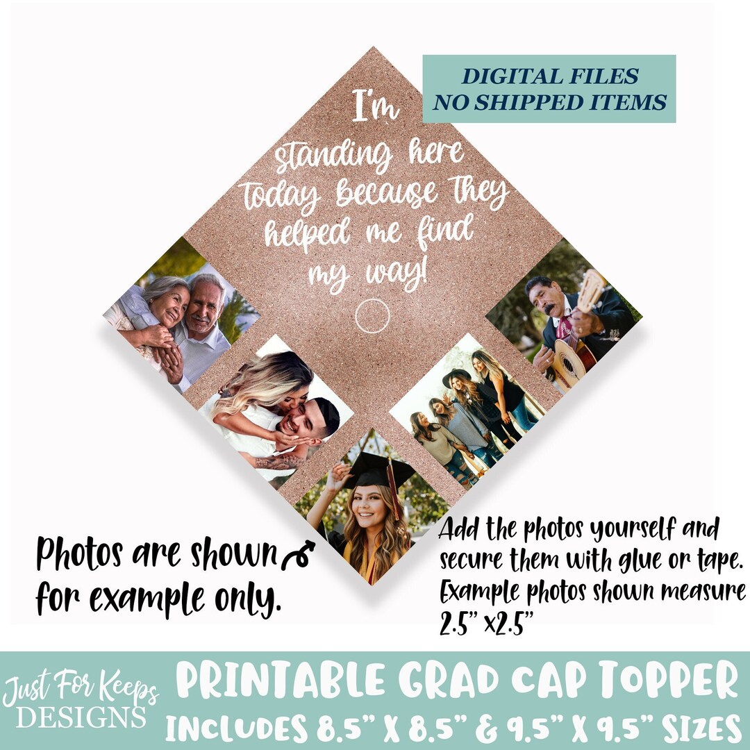 DIY Photo Grad Cap Topper: Dedication Design (digital Download) - Etsy