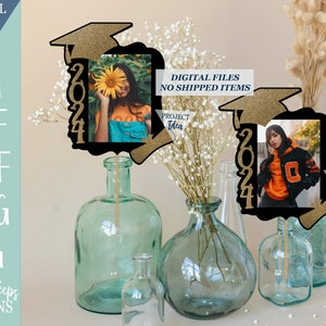 Graduation Fan SVG, Graduation Centerpiece SVG, DIY Graduation Photo ...