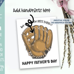 Handprint Art for Dad, Father's Day Crafts for Kids Printable ...