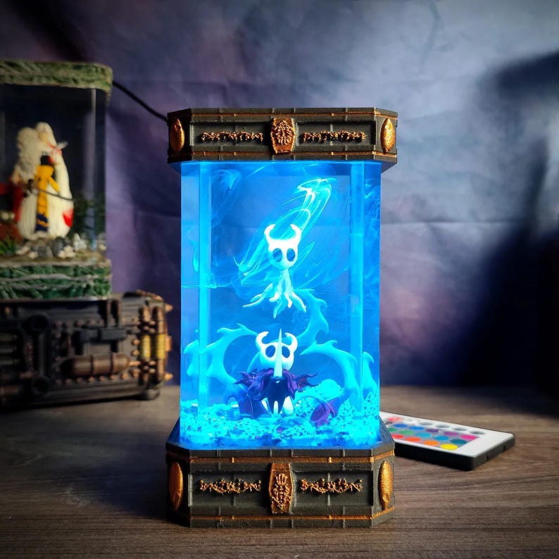 Hollow Knight Silksong Resin Lamp, LED Indie Game Night Light, Handmade ...