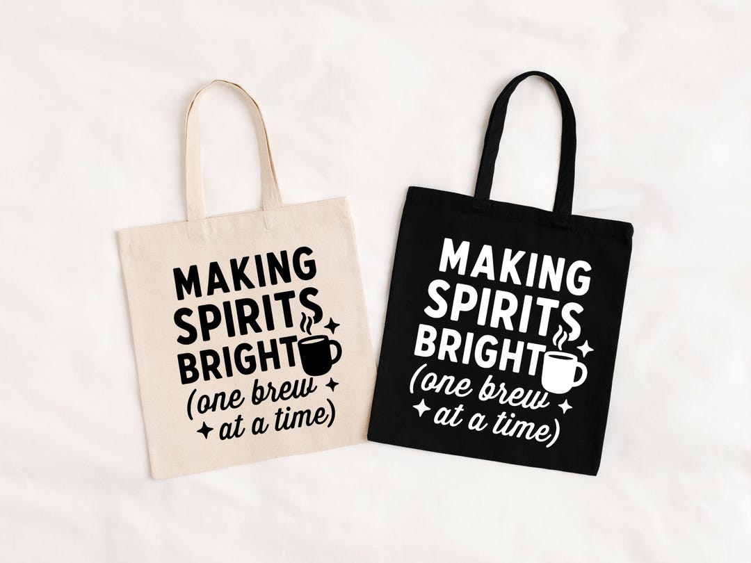 Making Spirits Bright (one Brew at a Time) – Funny Christmas Tote ...