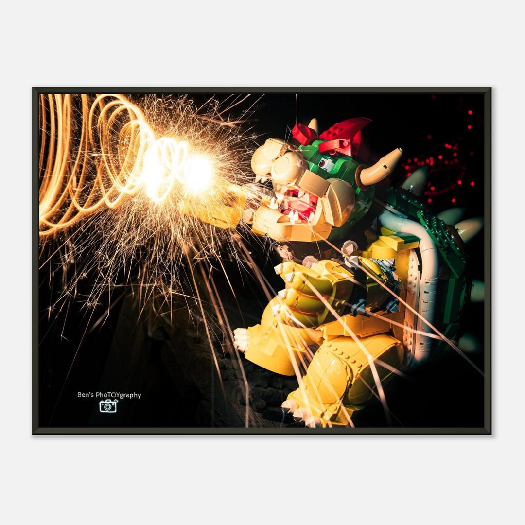 Bowser LEGO – Framed Light Painting Poster | Bensphotoygraphy - Etsy