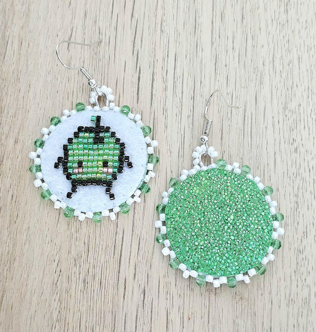 Stardew Valley Green Junimo Pixel Earrings - Etsy