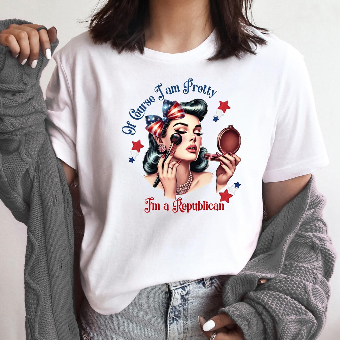 Of Course I M Pretty Png Preppy, American Woman Png, Retro USA Png ...