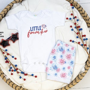 Little Firecracker Bodysuit. Baby 4th of July Outfit. Bodysuit. July ...