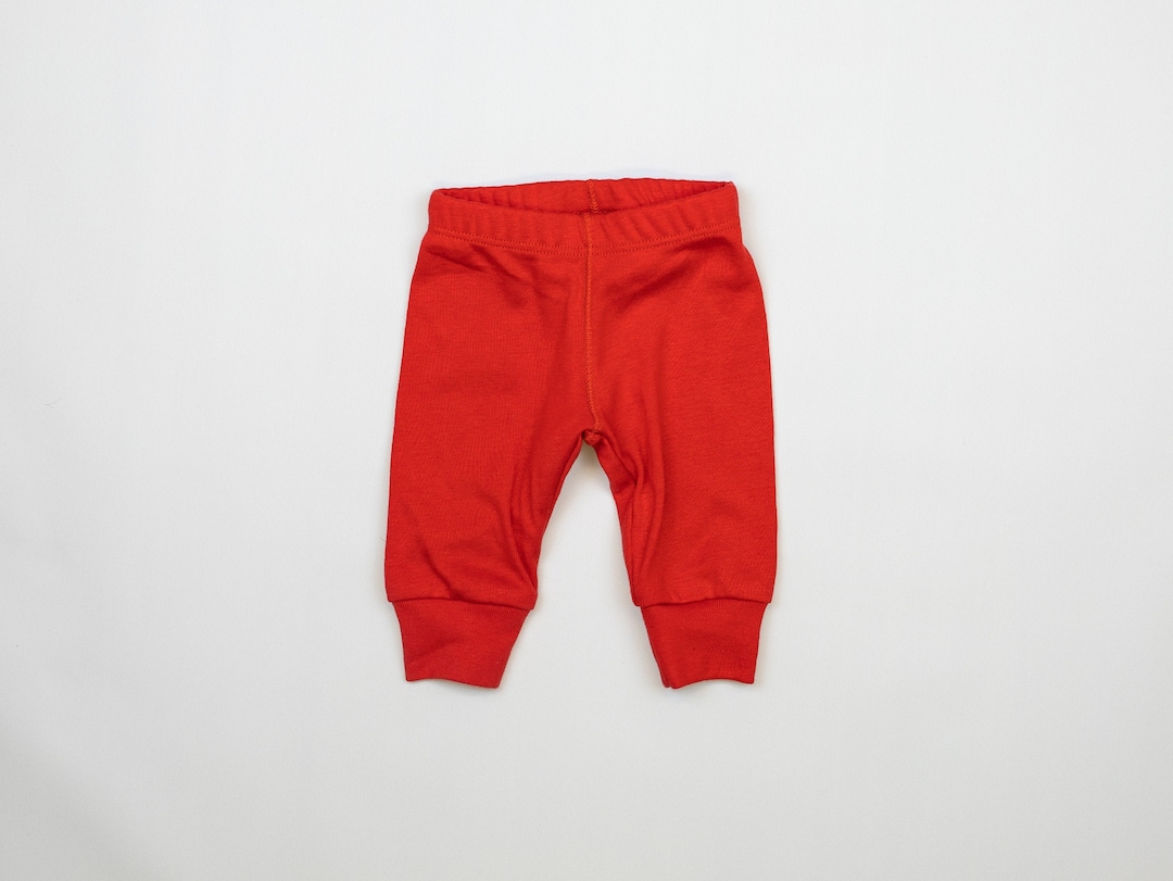 Red Baby Pants. Baby Boy Pants. Knit Leggings. Red Christmas Valentines ...