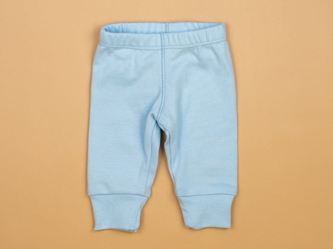 Light Sky Blue Baby Pants. Newborn Basics. Handmade Simple Classic ...