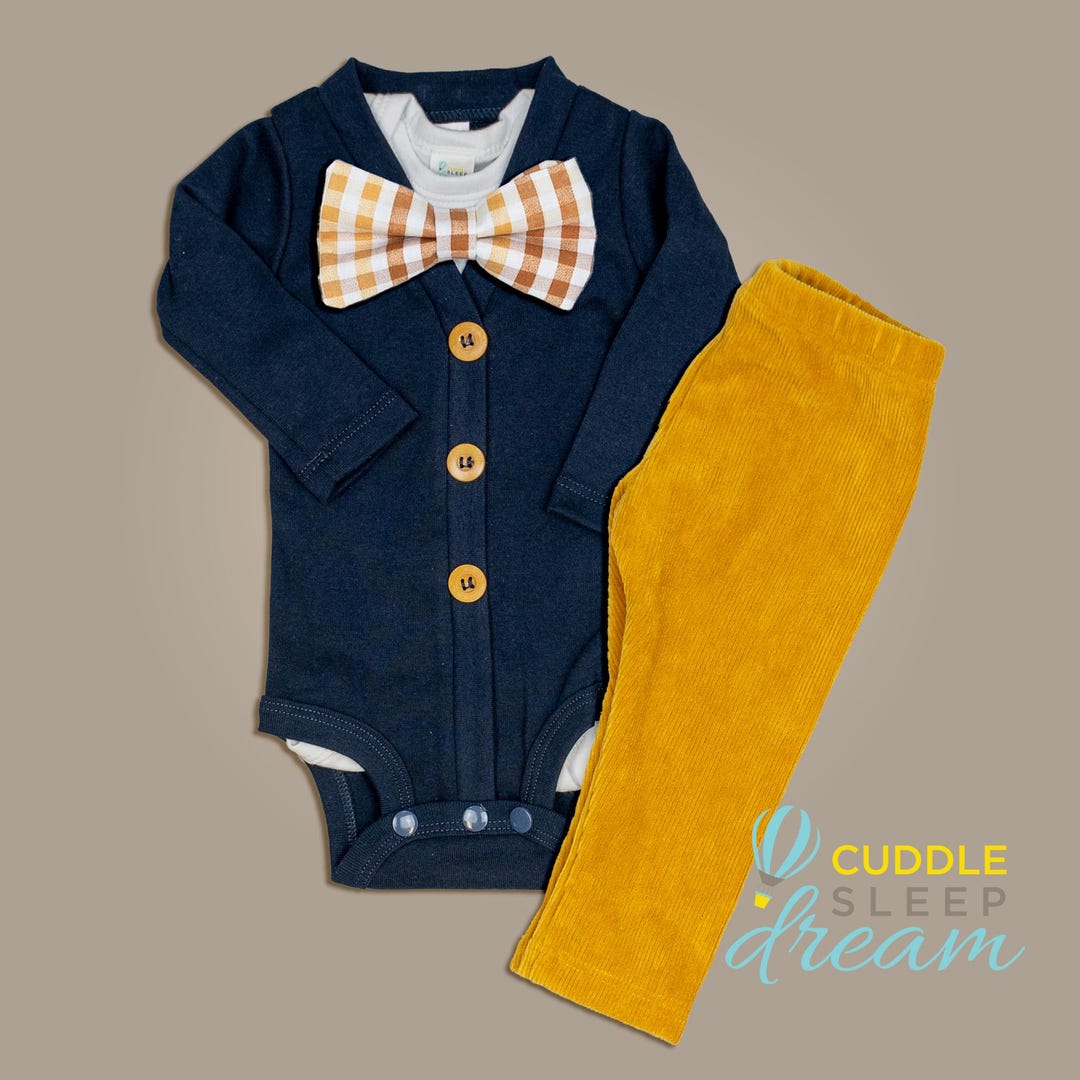 Dapper Baby Boy Fall Outfit. Gentleman Baby Boy Thanksgiving Clothes ...