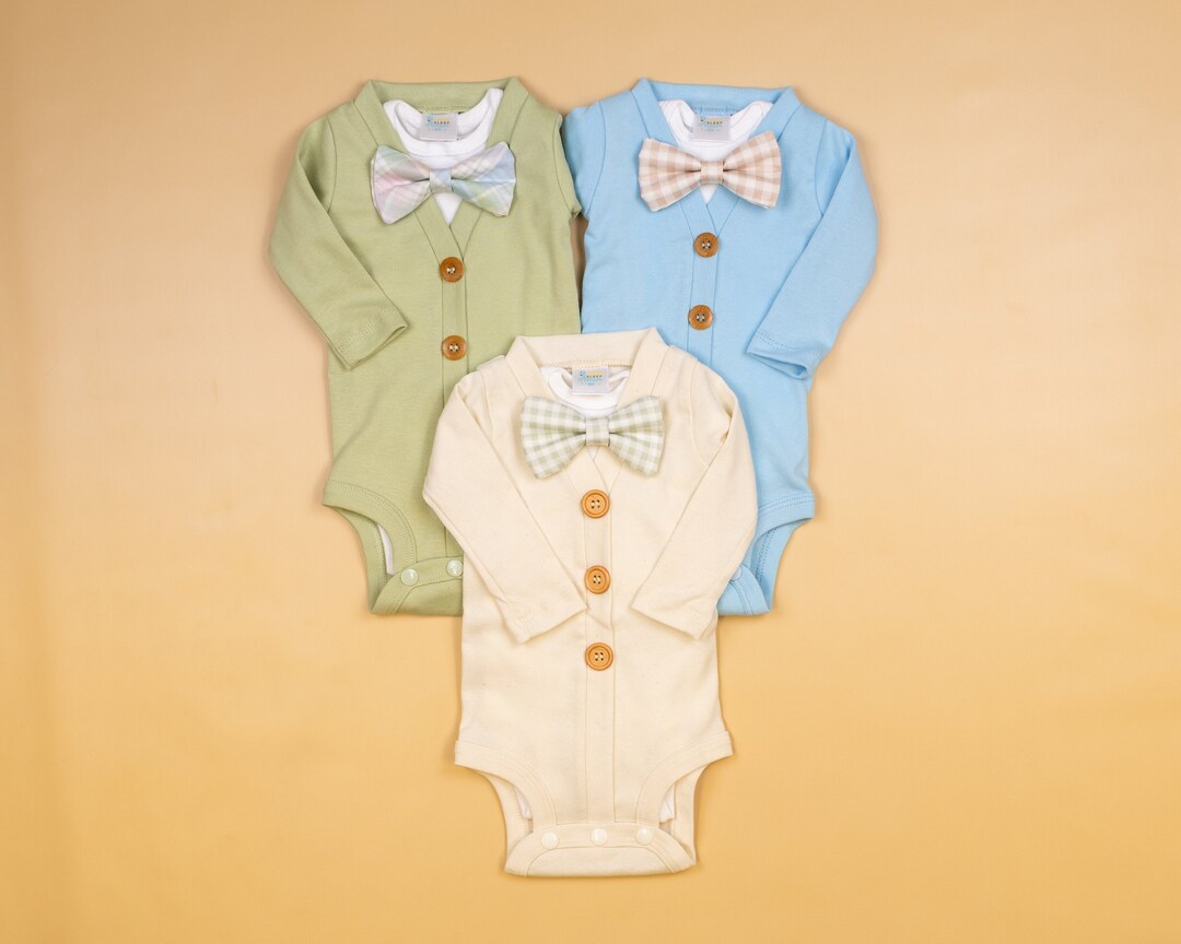 Baby Boy Spring Outfit. Choice of Cardigan Outfit. Mint. Sky Blue ...