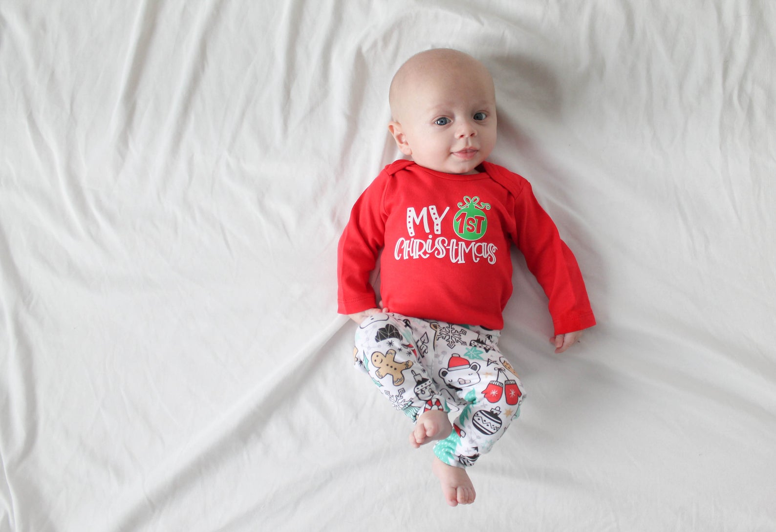 Baby Boy First Christmas Outfit, Personalized With Name. My 1st ...