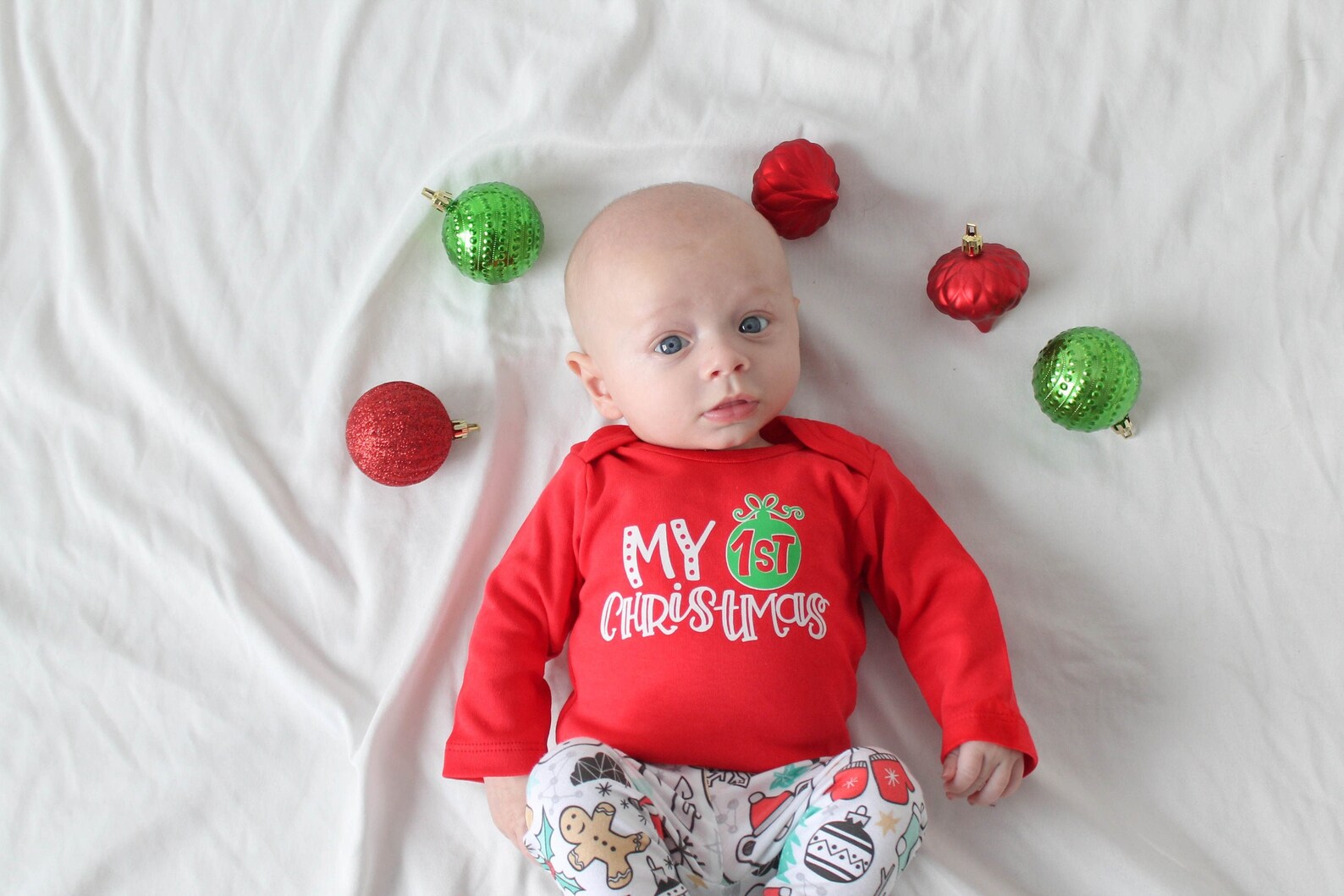 Baby Boy First Christmas Outfit, Personalized With Name. My 1st ...