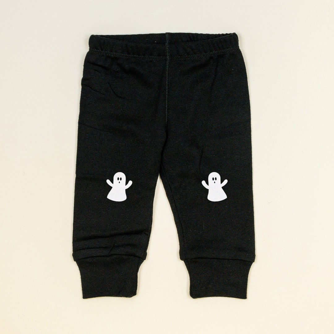 Halloween Pants. Ghost Pants. Knee Patch Pants. Joggers. Black. Baby ...