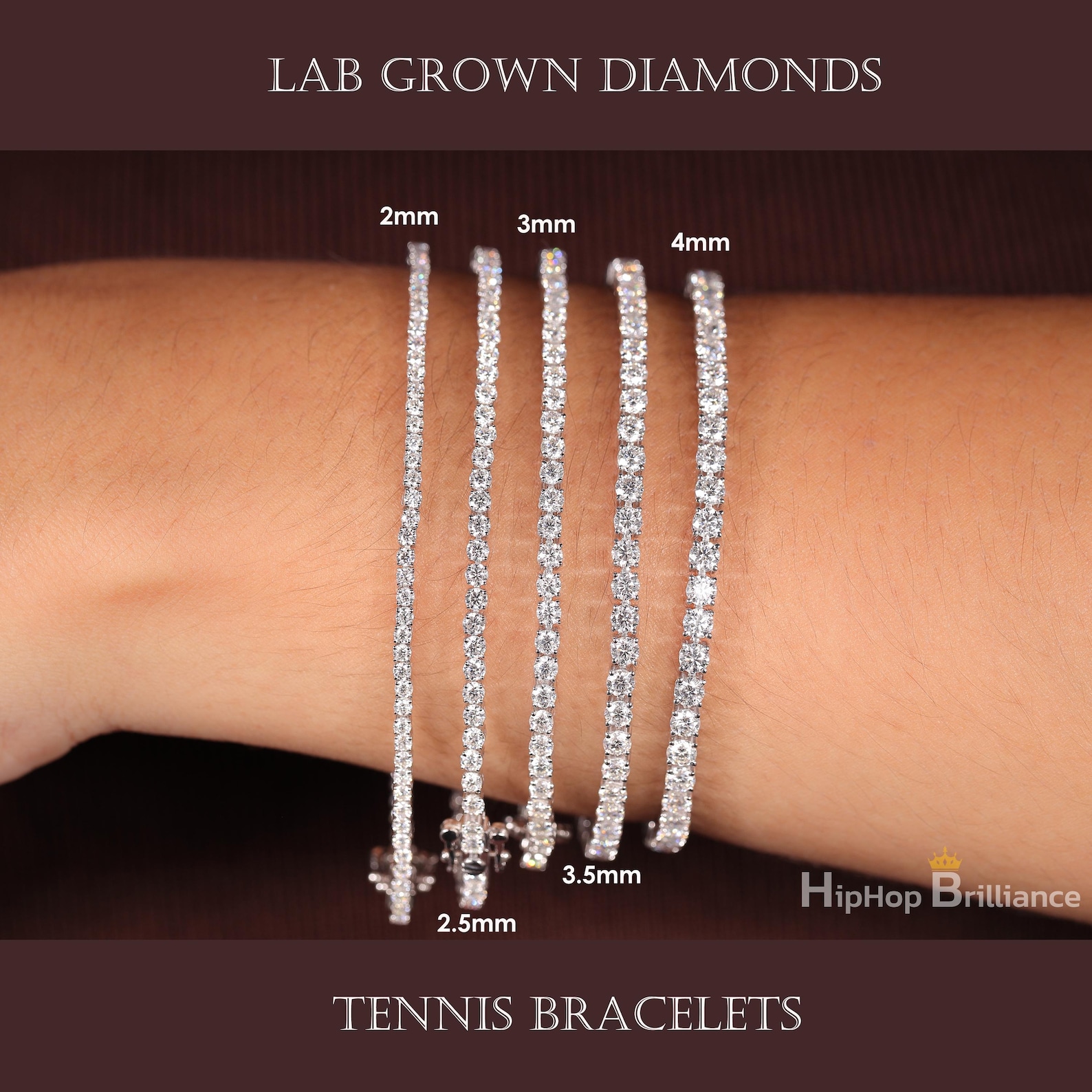 Lab Grown Diamond Tennis Bracelet, Solid Gold, Unisex - Etsy