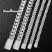 Solid Silver Cuban Link Chains and Bracelets With Box Clasp, 10-22mm ...