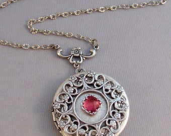 Birthstone locket | Etsy