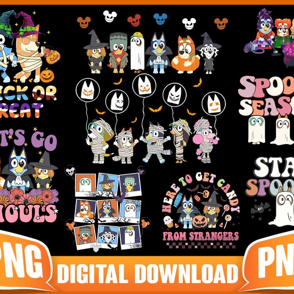 Bluey Halloween Vampire Svg - Etsy